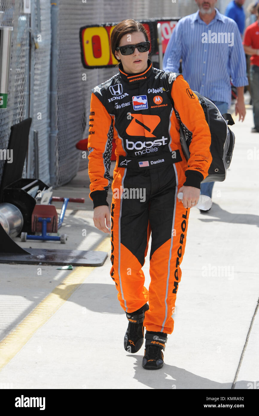 HOMESTEAD- OCTOBER 8: IRL Driver Danica Patrick walks in the pits at ...