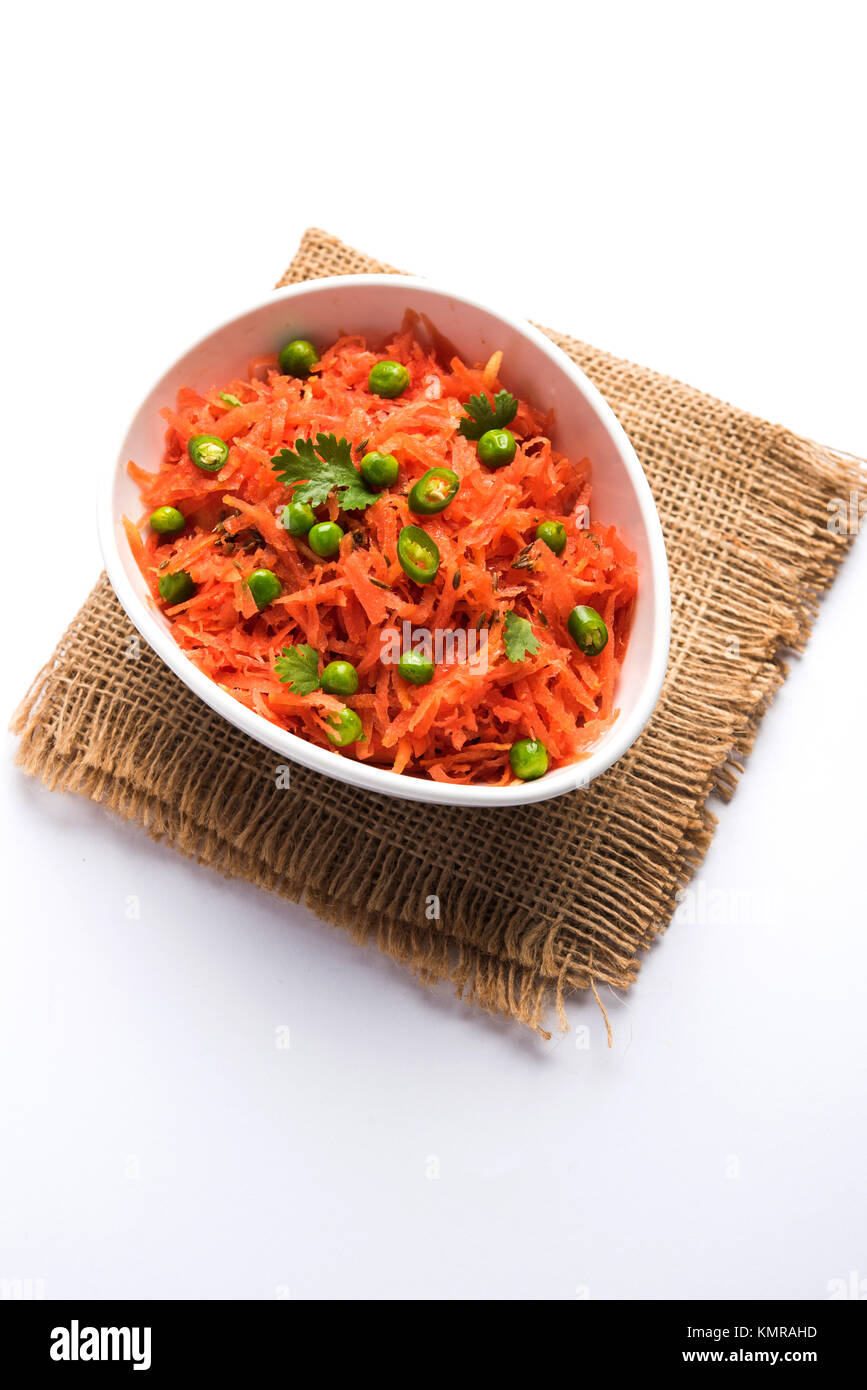 Carrot raita / Gajar Koshimbir. It a condiment from the Indian ...