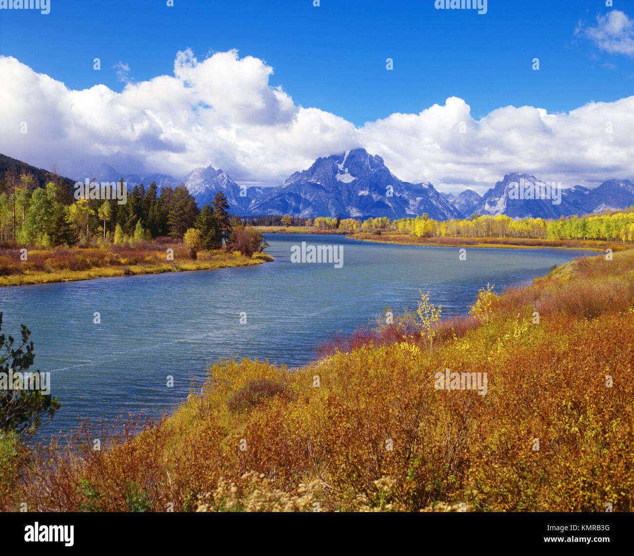 Ox Bow Bend. Grand Teton National Park. Wyoming. USA Stock Photo - Alamy