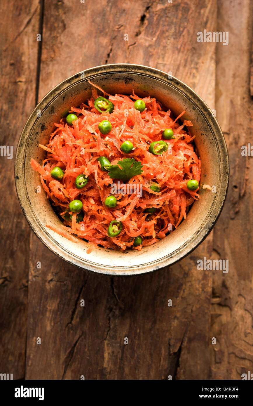 Carrot raita / Gajar Koshimbir. It a condiment from the Indian ...