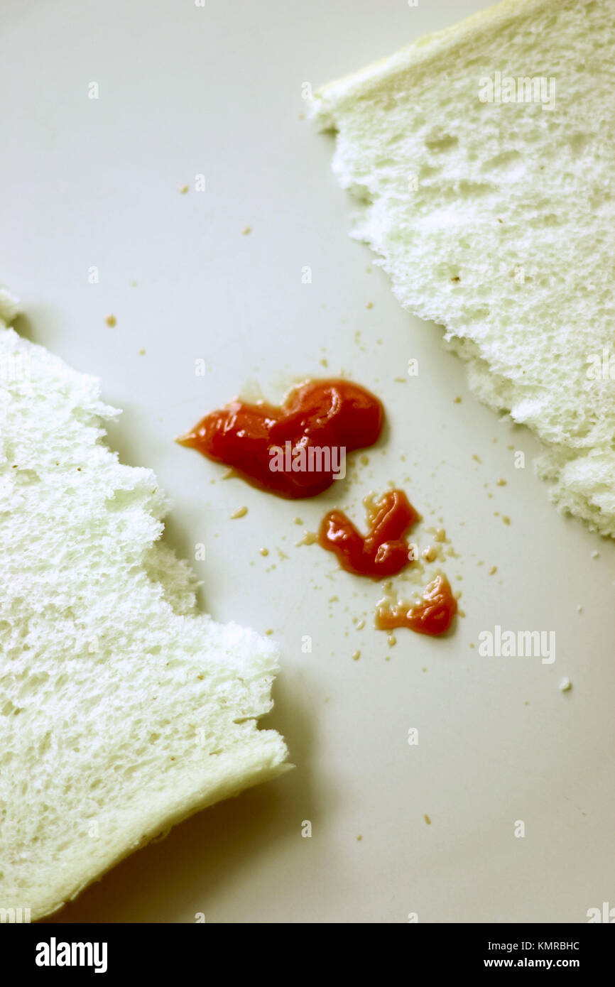 Ketchup and bread Stock Photo - Alamy