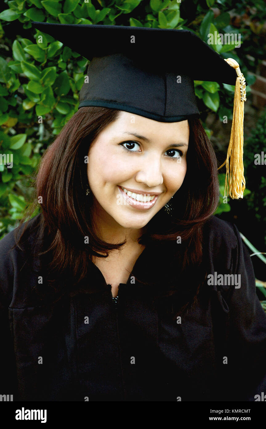 Portrait of Hispanic College Graduate Stock Photo - Alamy