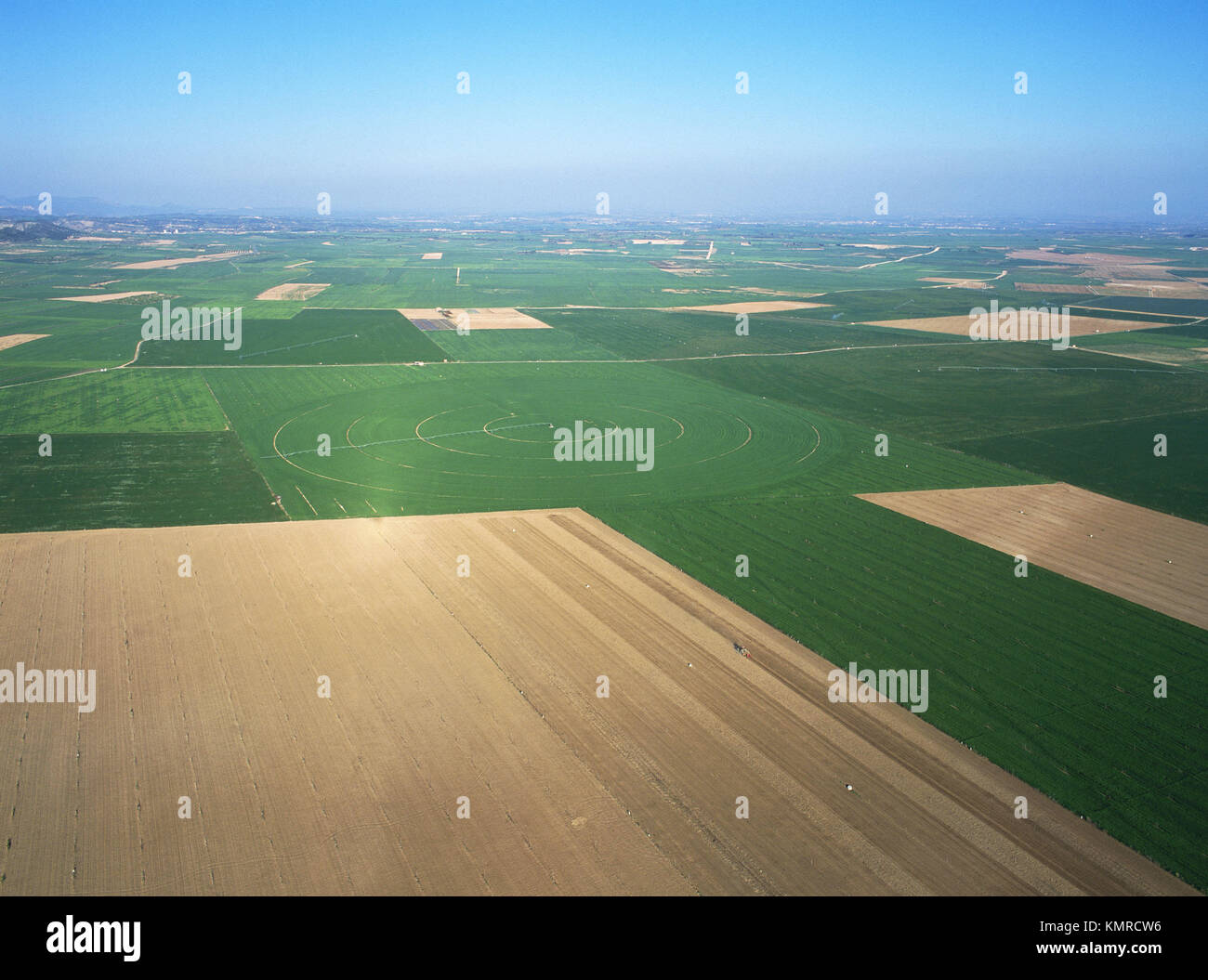 Aerial circular irrigation field hi-res stock photography and images ...