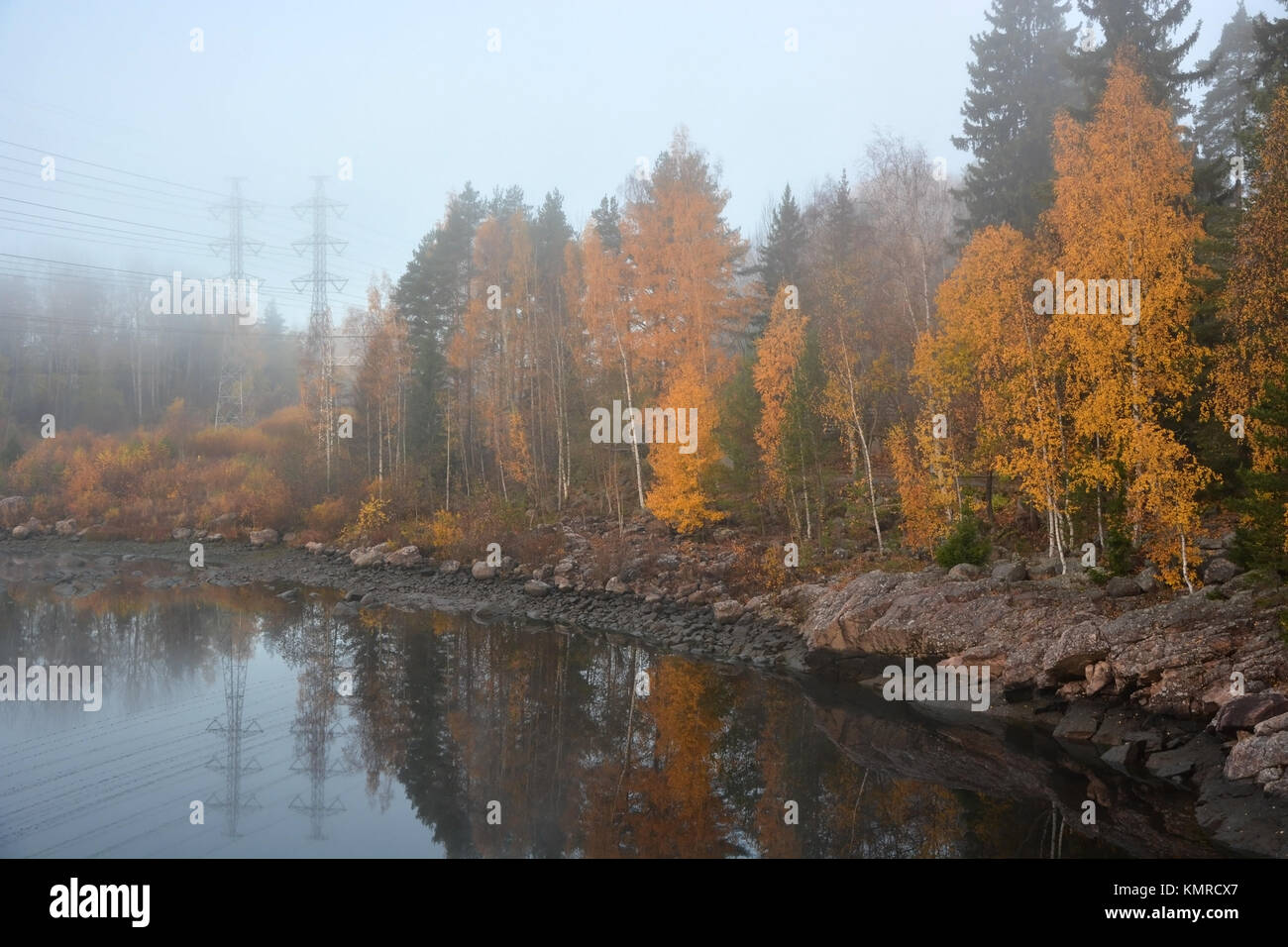 Autumn scene- Canyon in Imatra, Finland Stock Photo - Alamy