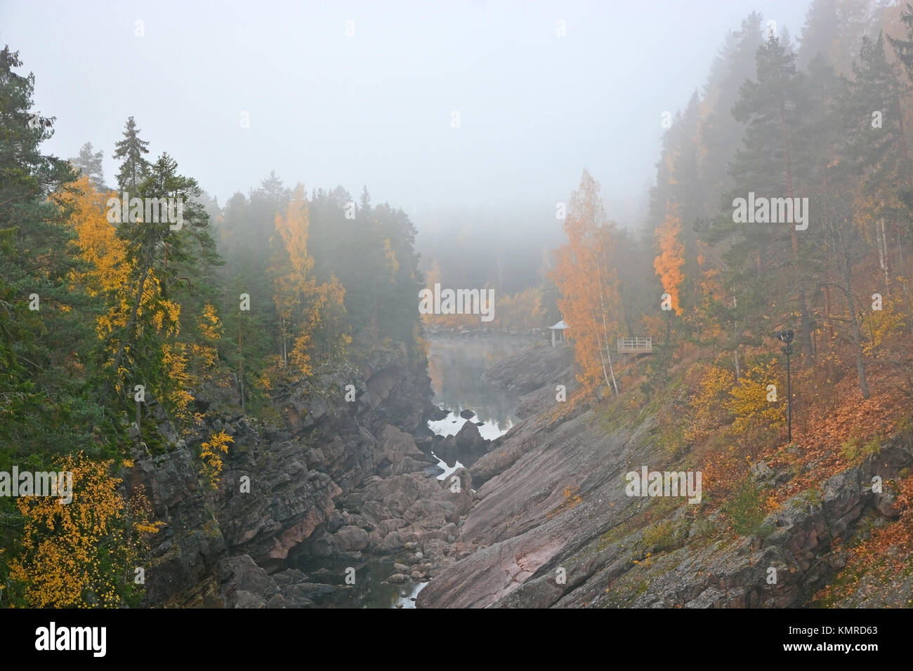 Autumn scene- Canyon in Imatra, Finland Stock Photo - Alamy