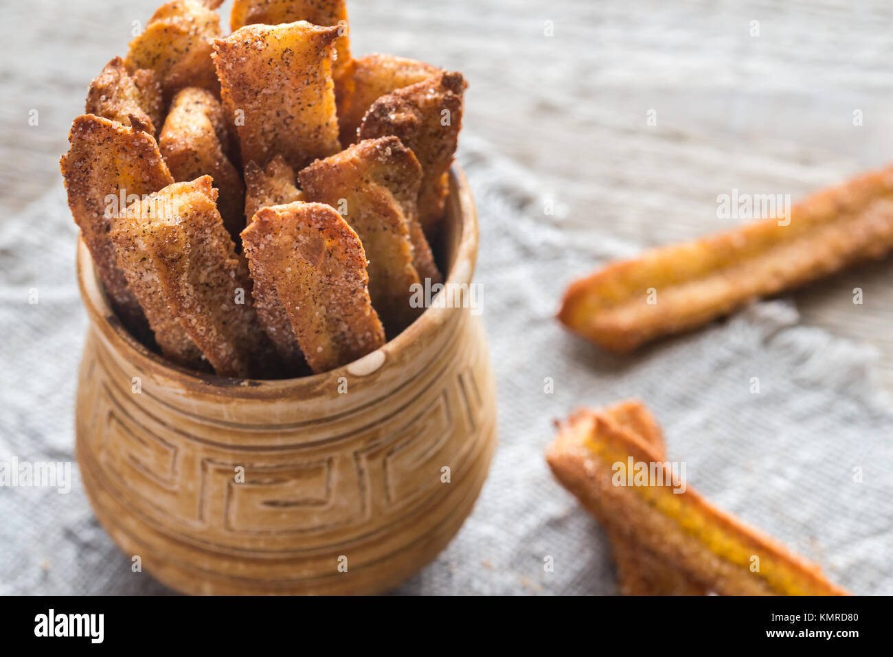 Churros - famous Spanish dessert Stock Photo - Alamy