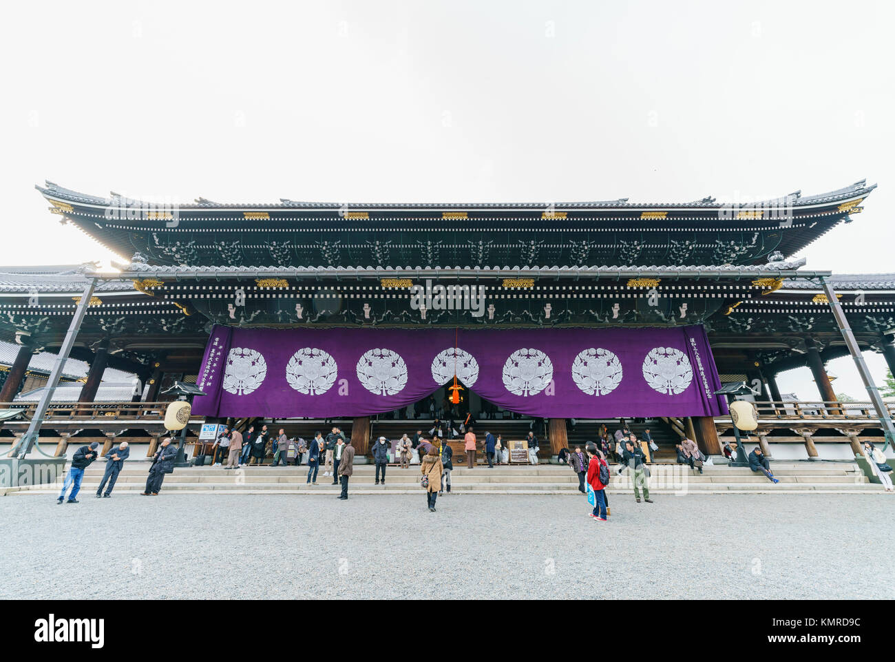 Kyoto, NOV 22: The beautiful main building of Higashi Hongan-ji on NOV ...