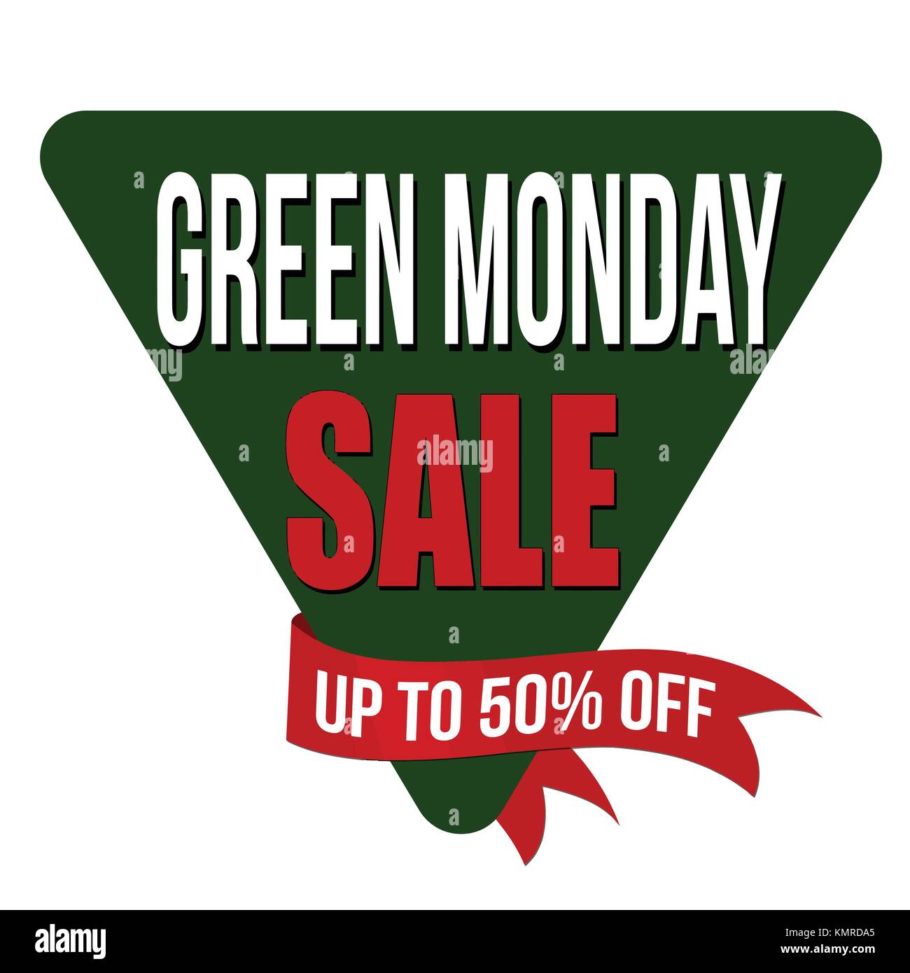 Green monday sale label or sticker on white background, vector ...