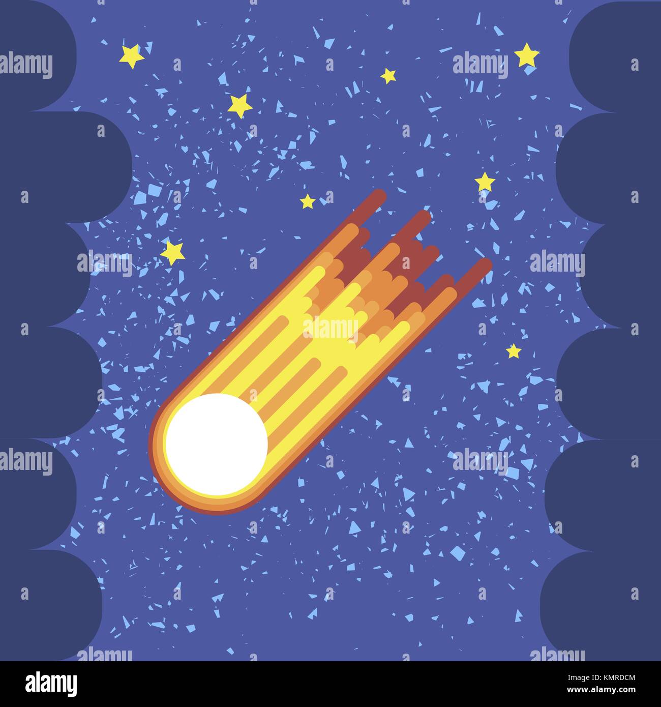 Yellow Star Isolated on Starry Background Stock Vector Image & Art - Alamy