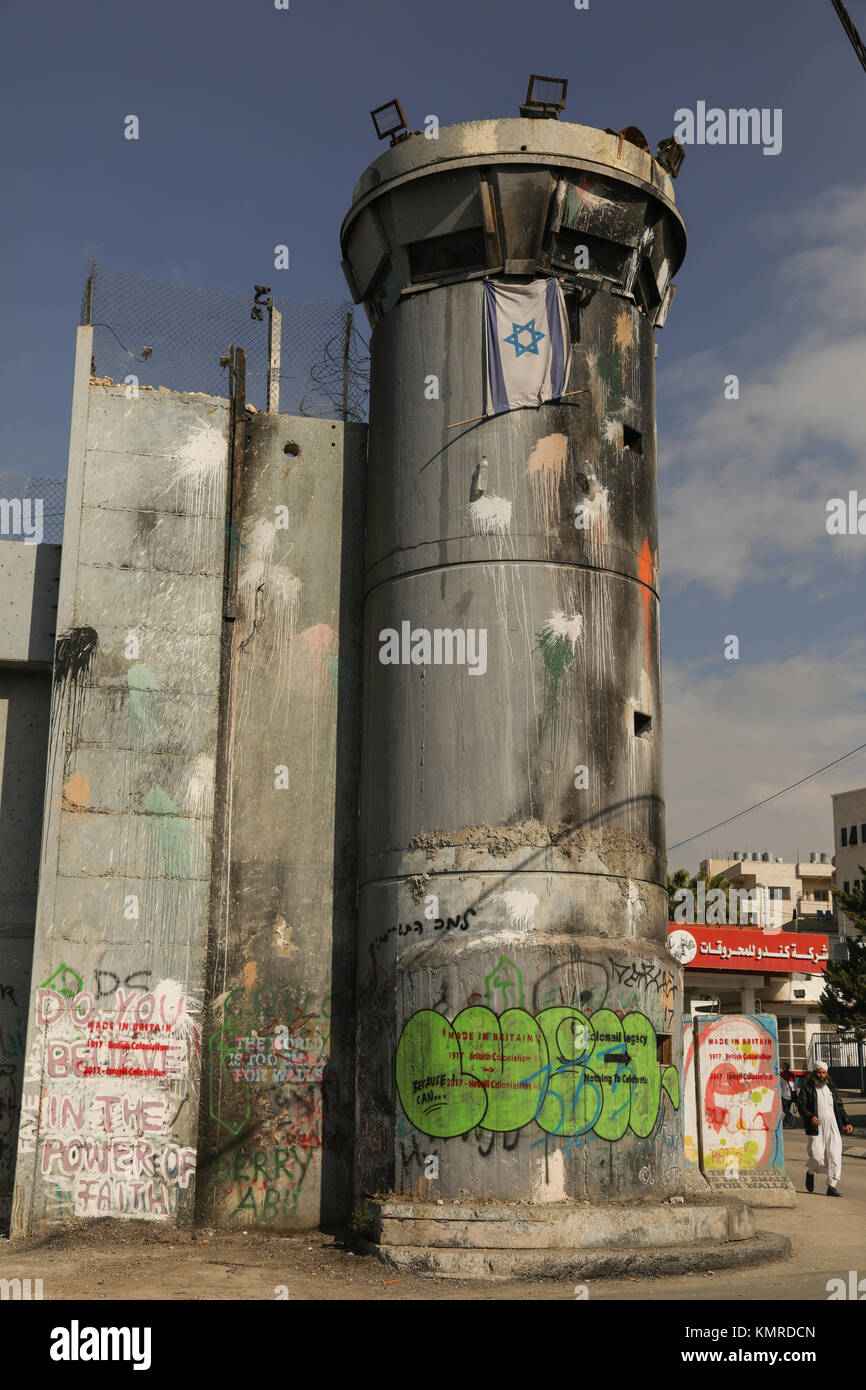 Israeli security wall or barrier in the occupied territories of the ...