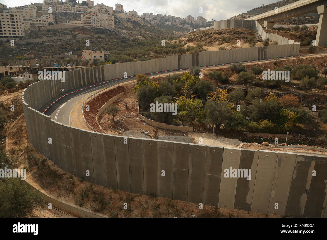 Israeli security wall or barrier in the occupied territories of the ...