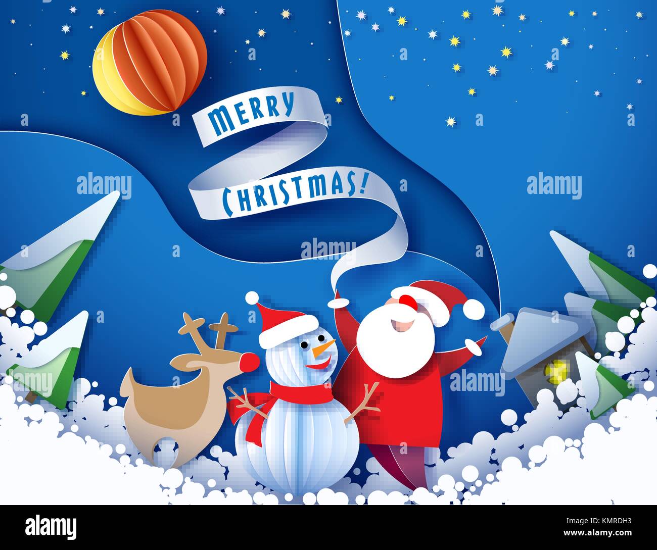 Merry Christmas card Stock Vector Image & Art - Alamy