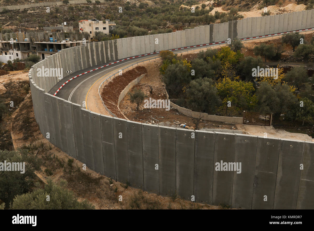 Israeli security wall or barrier in the occupied territories of the ...