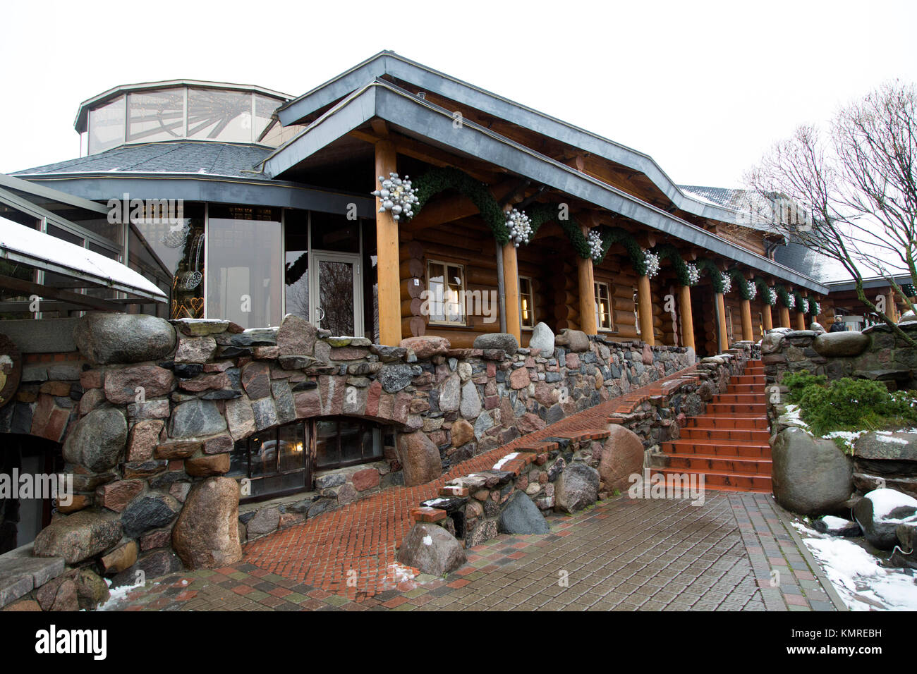 Lido in Riga, Latvia. The building is said to be the biggest wooden ...