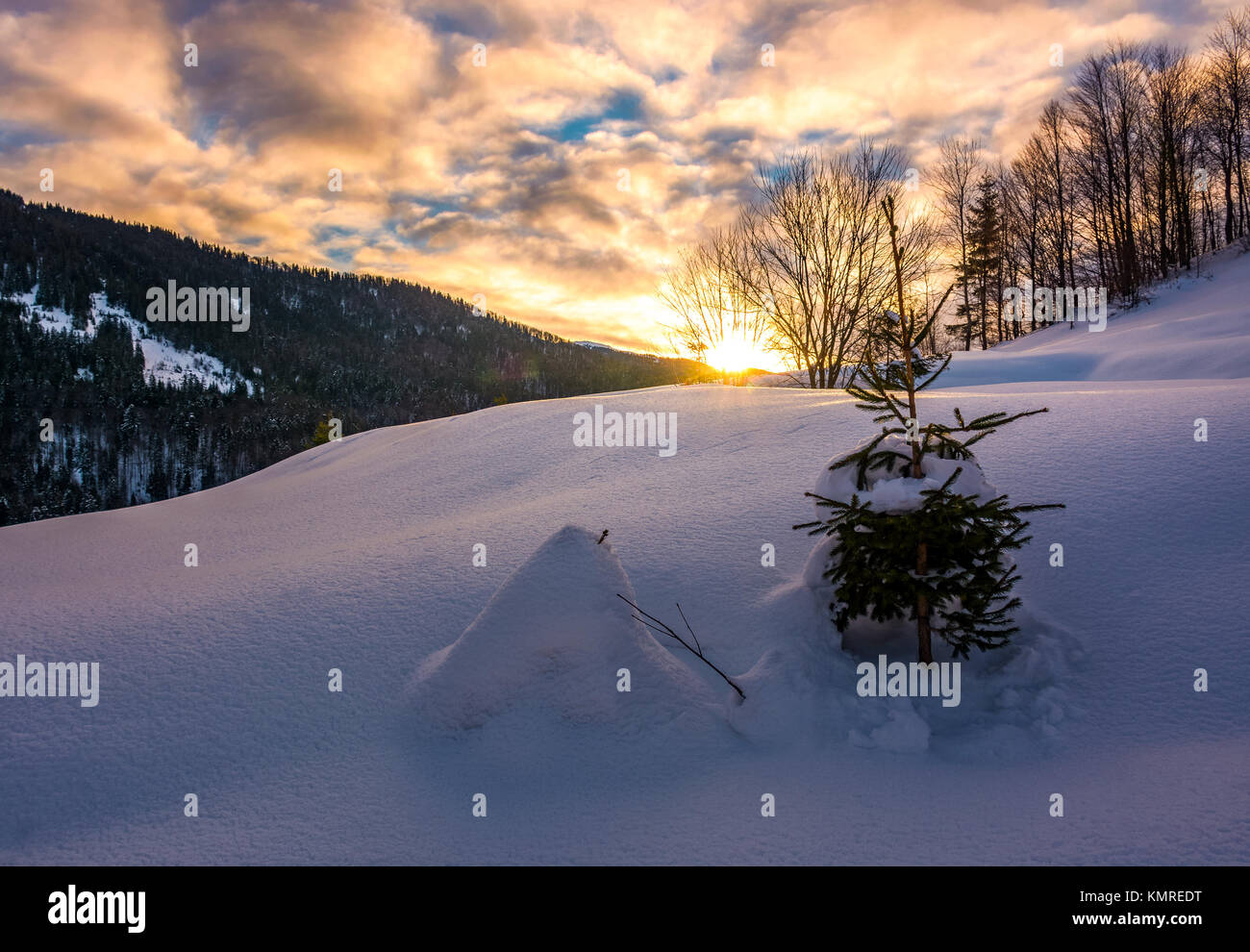 Beautiful slope hill winter hi-res stock photography and images - Alamy