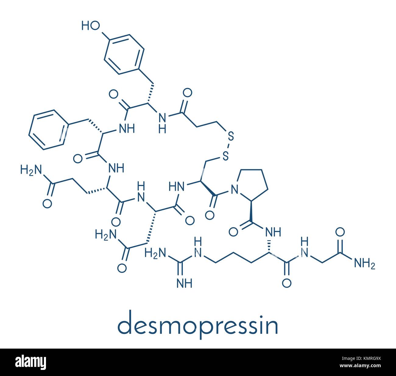 Desmopressin peptide, synthetic replacement of vasopressin hormone ...