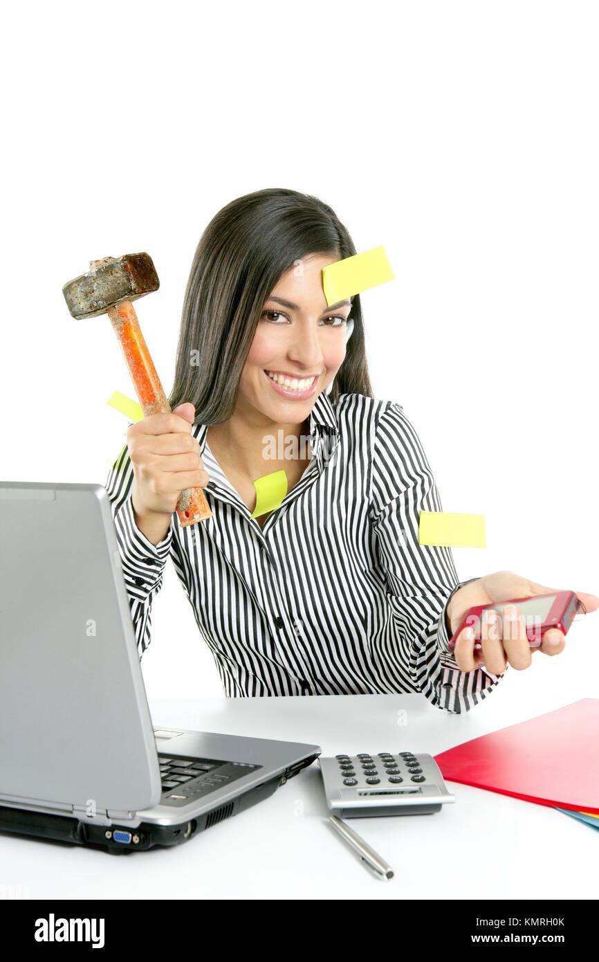 Angry Business Woman Breaking Laptop Stock Photos & Angry Business ...