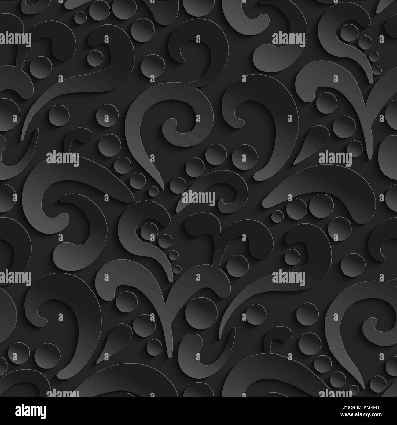 Seamless 3d pattern with abstract flourish design Stock Vector Image ...