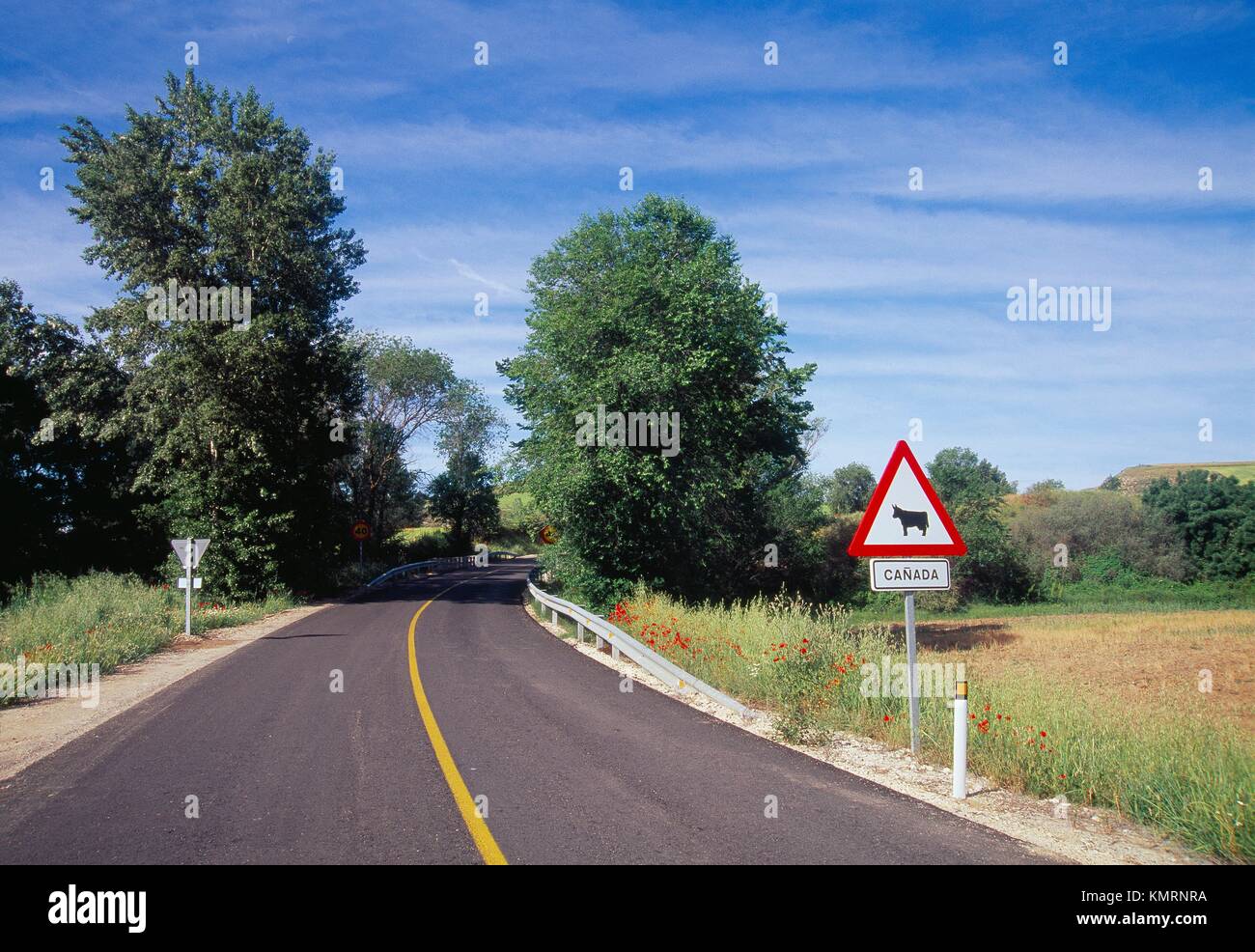 Side road. Madrid province, Spain Stock Photo - Alamy