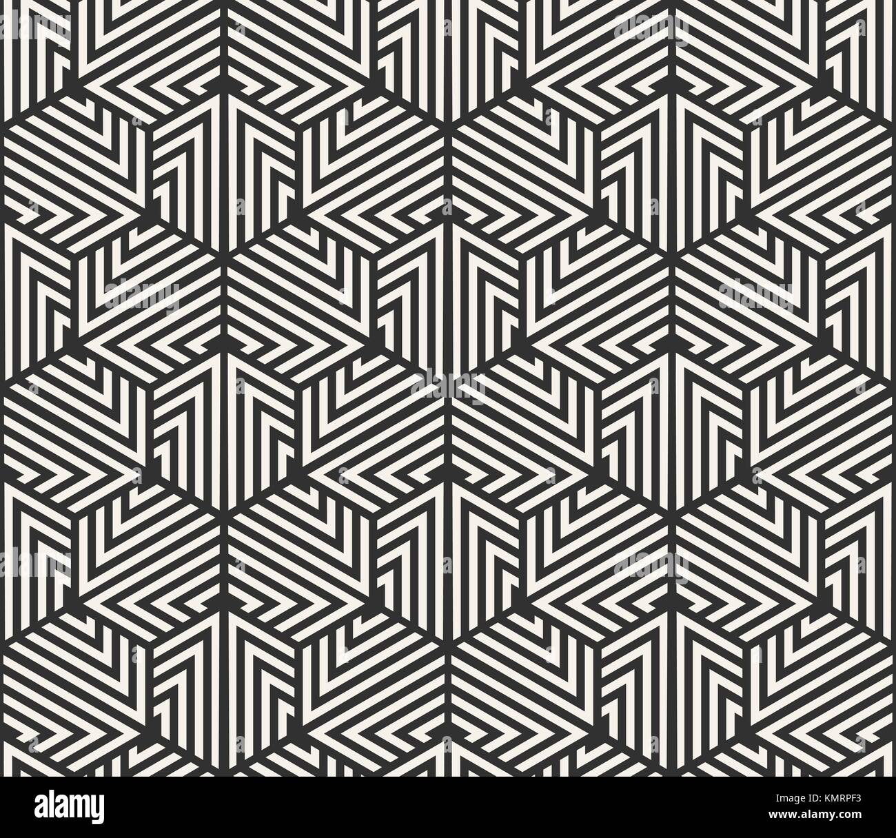 Vector seamless lines pattern. Modern stylish triangle shapes texture ...