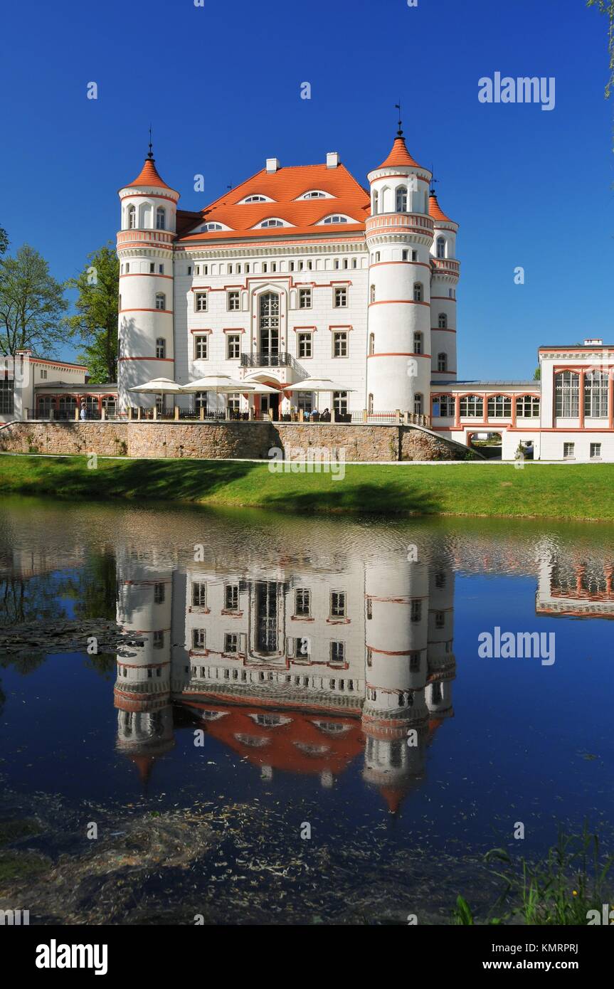 Palace in Wojanow, village in Lower Silesia Voivodeship, Poland Stock ...