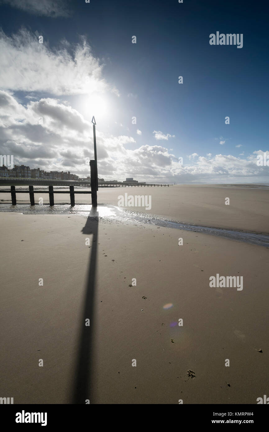 Rhyl beach on the North Wales Coast Stock Photo - Alamy