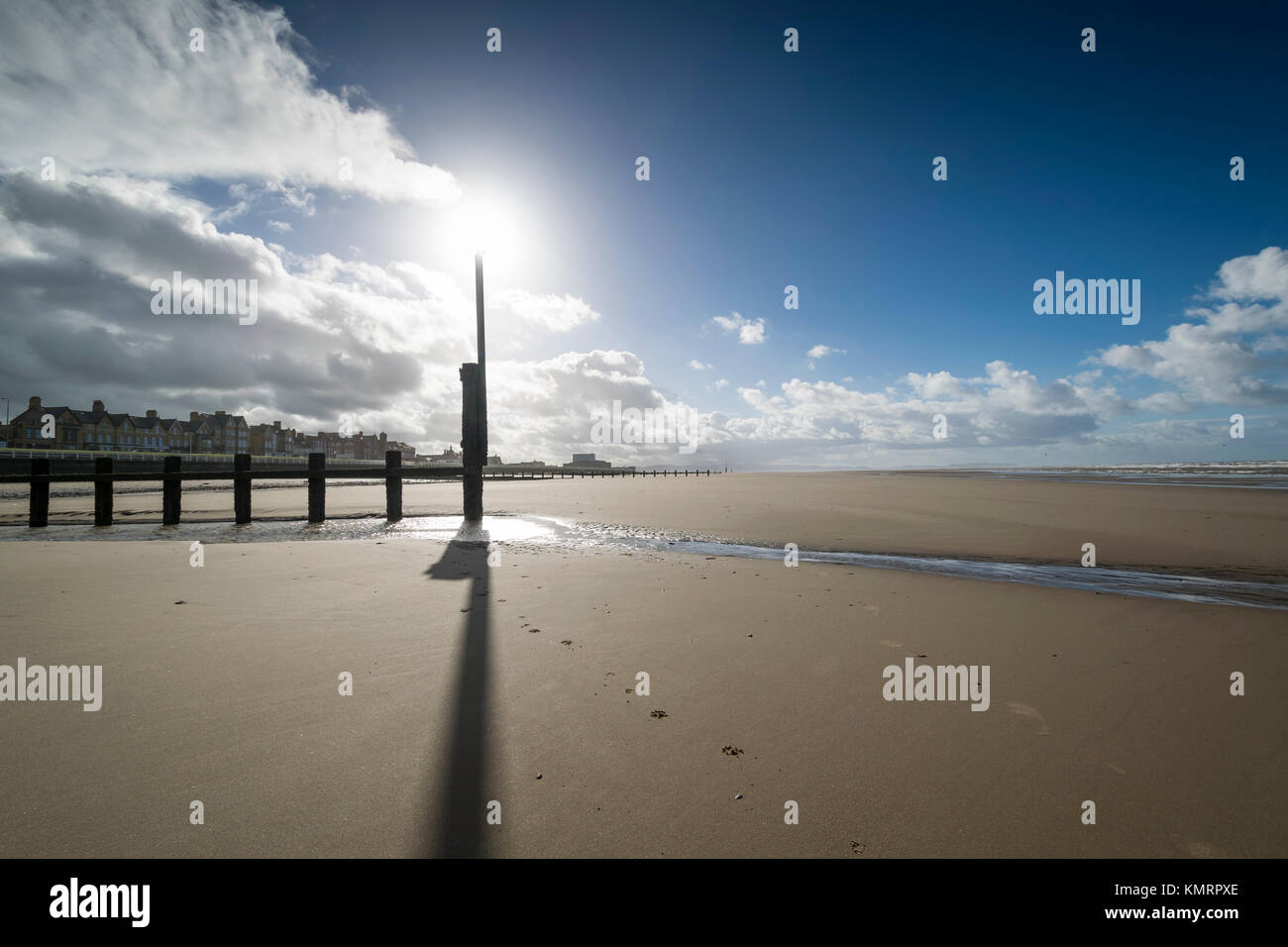 Rhyl beach on the North Wales Coast Stock Photo - Alamy