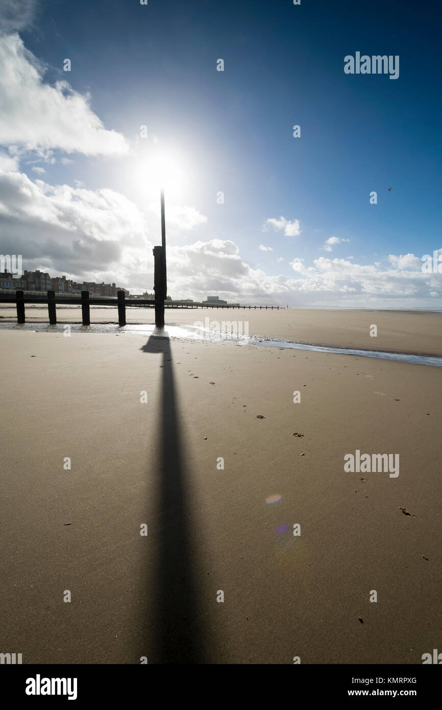 Rhyl beach on the North Wales Coast Stock Photo - Alamy
