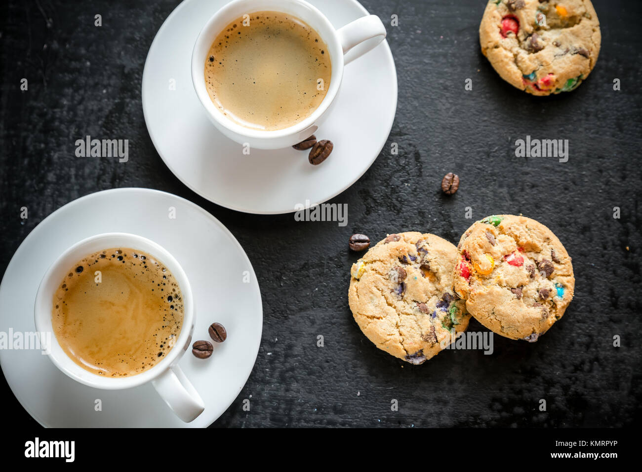 Two cups of coffee Stock Photo - Alamy