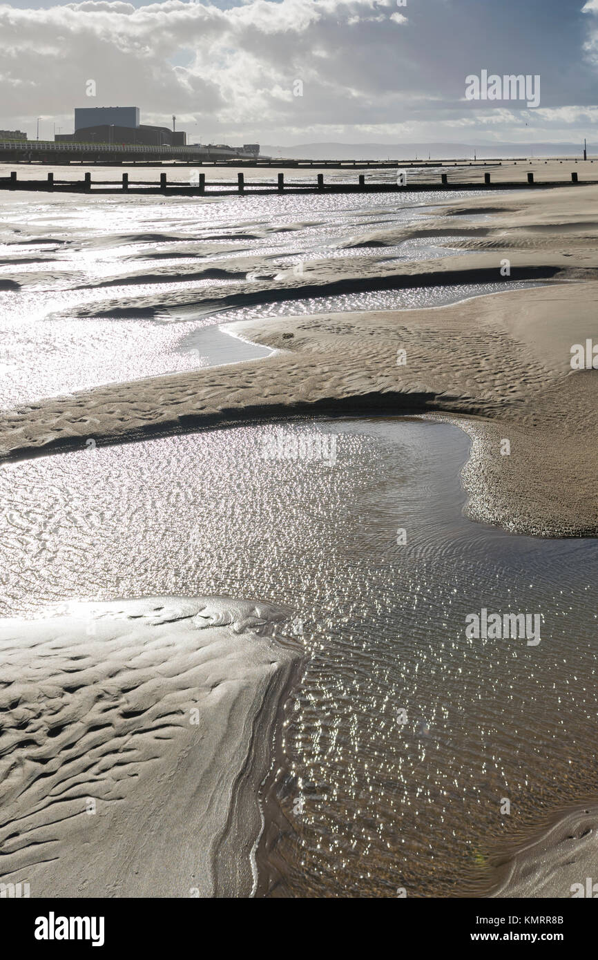 Rhyl beach on the North Wales Coast Stock Photo - Alamy