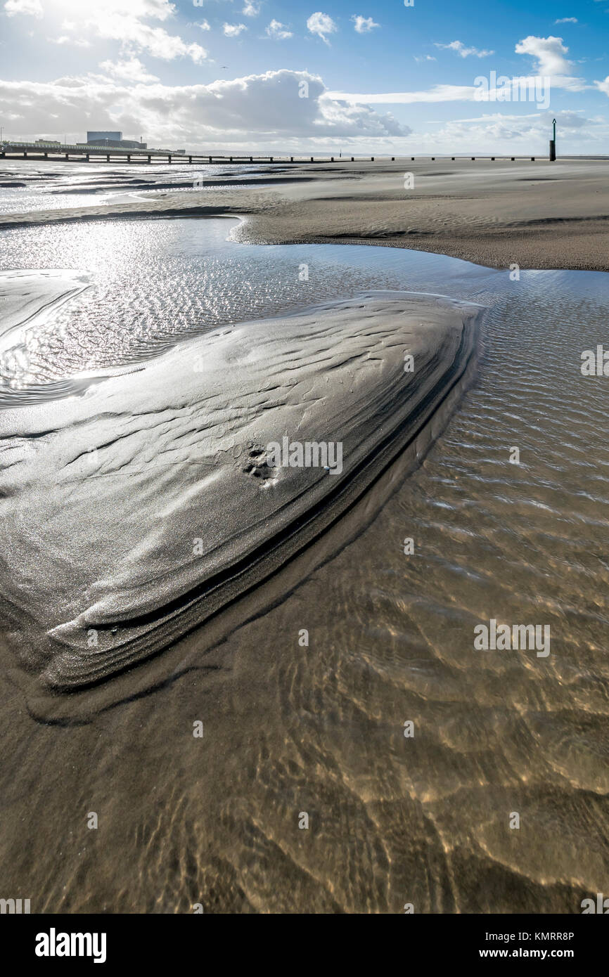 Rhyl beach on the North Wales Coast Stock Photo - Alamy