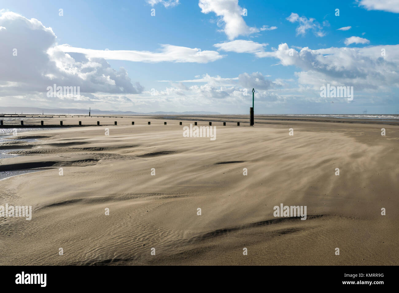 Rhyl beach on the North Wales Coast Stock Photo - Alamy