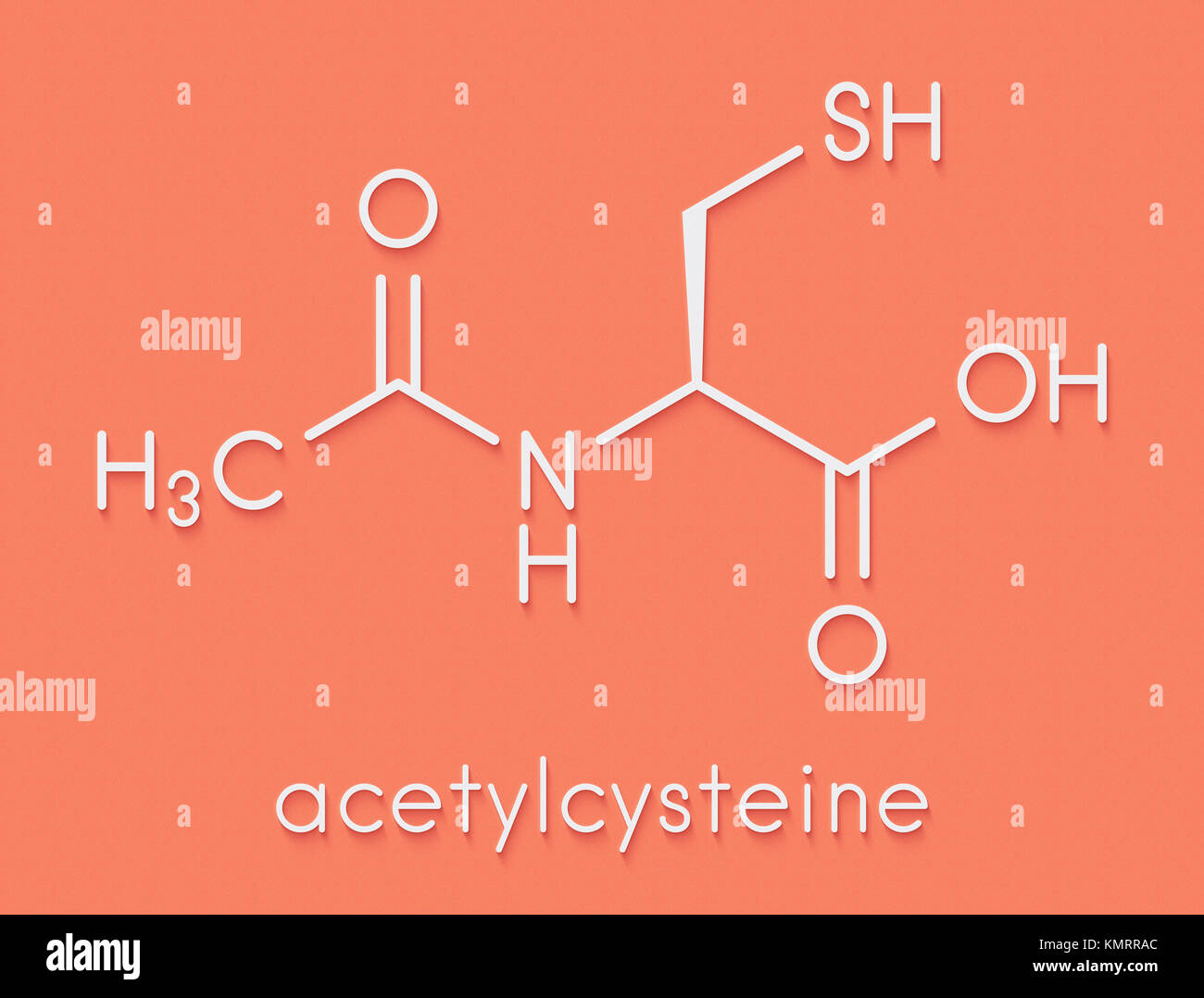 Acetylcysteine (NAC) mucolytic drug molecule. Also used to treat ...