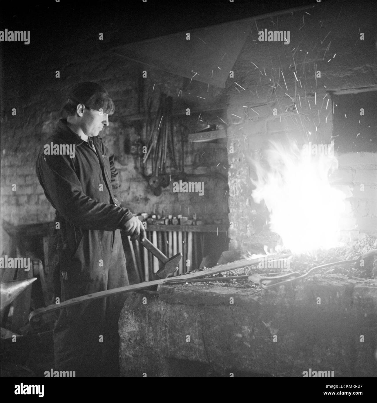 Blacksmith forge Black and White Stock Photos & Images - Alamy