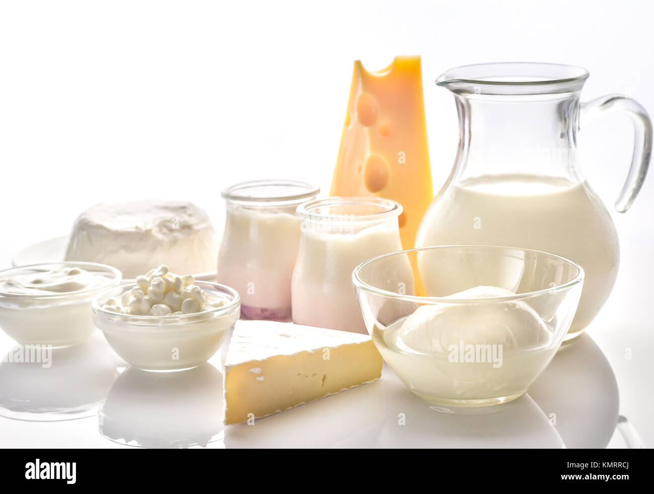 Assortment of dairy products Stock Photo - Alamy