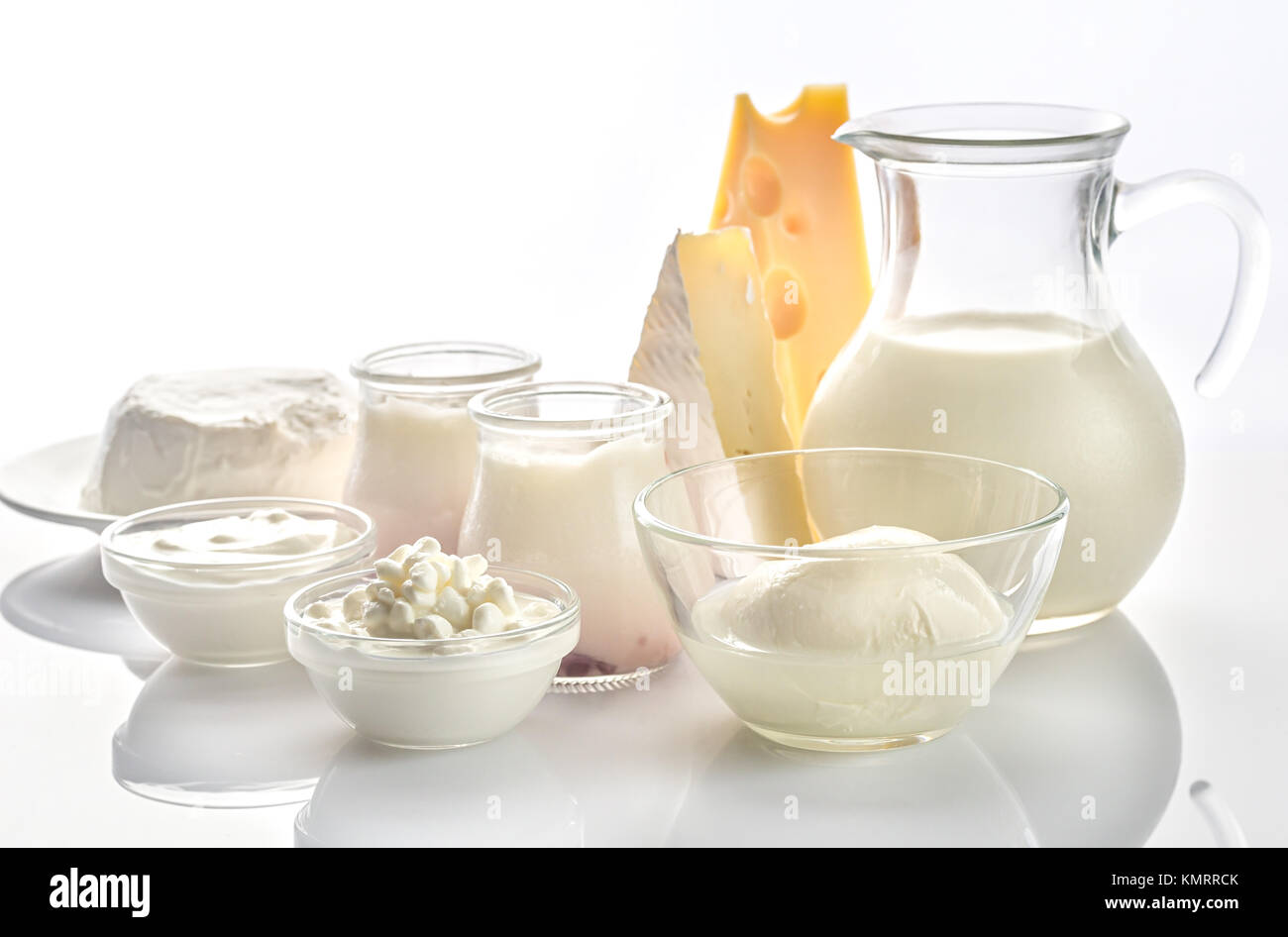 Assortment of dairy products Stock Photo - Alamy