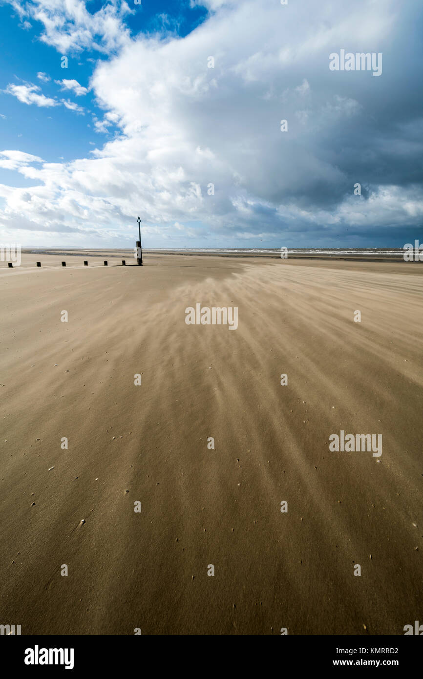 Rhyl beach on the North Wales Coast Stock Photo - Alamy