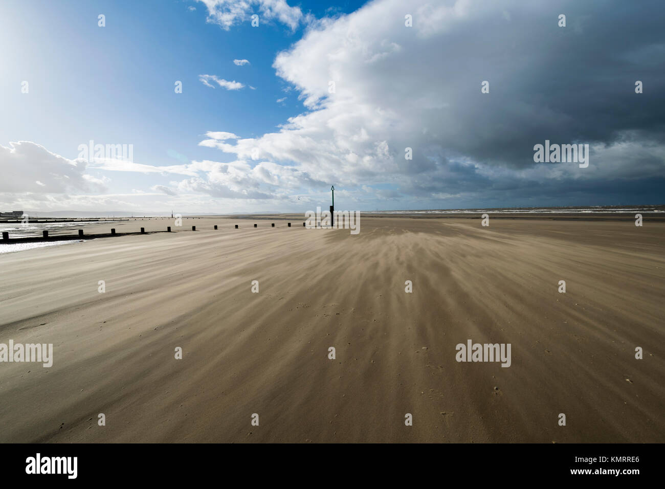 Rhyl beach on the North Wales Coast Stock Photo - Alamy