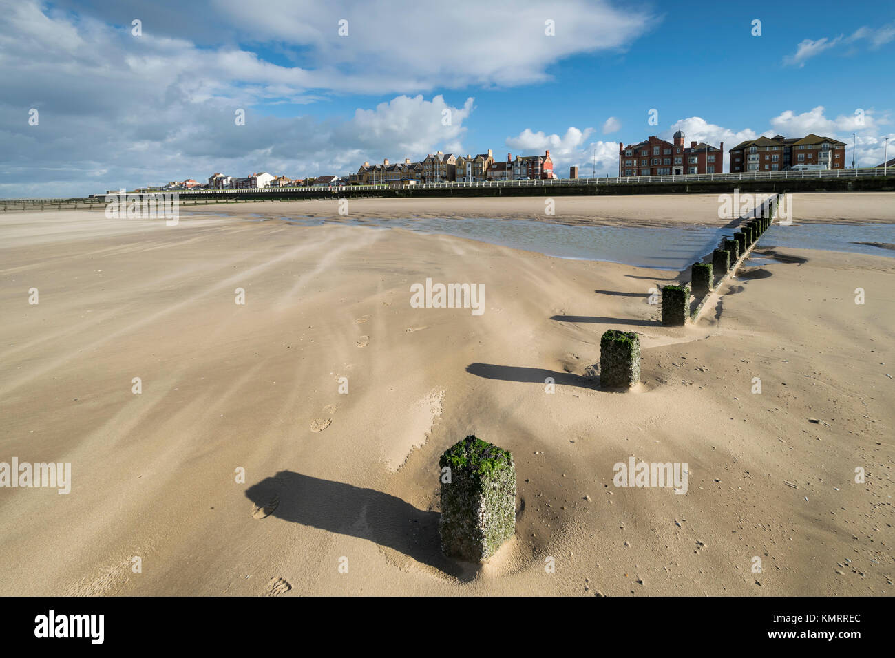 Rhyl beach on the North Wales Coast Stock Photo - Alamy