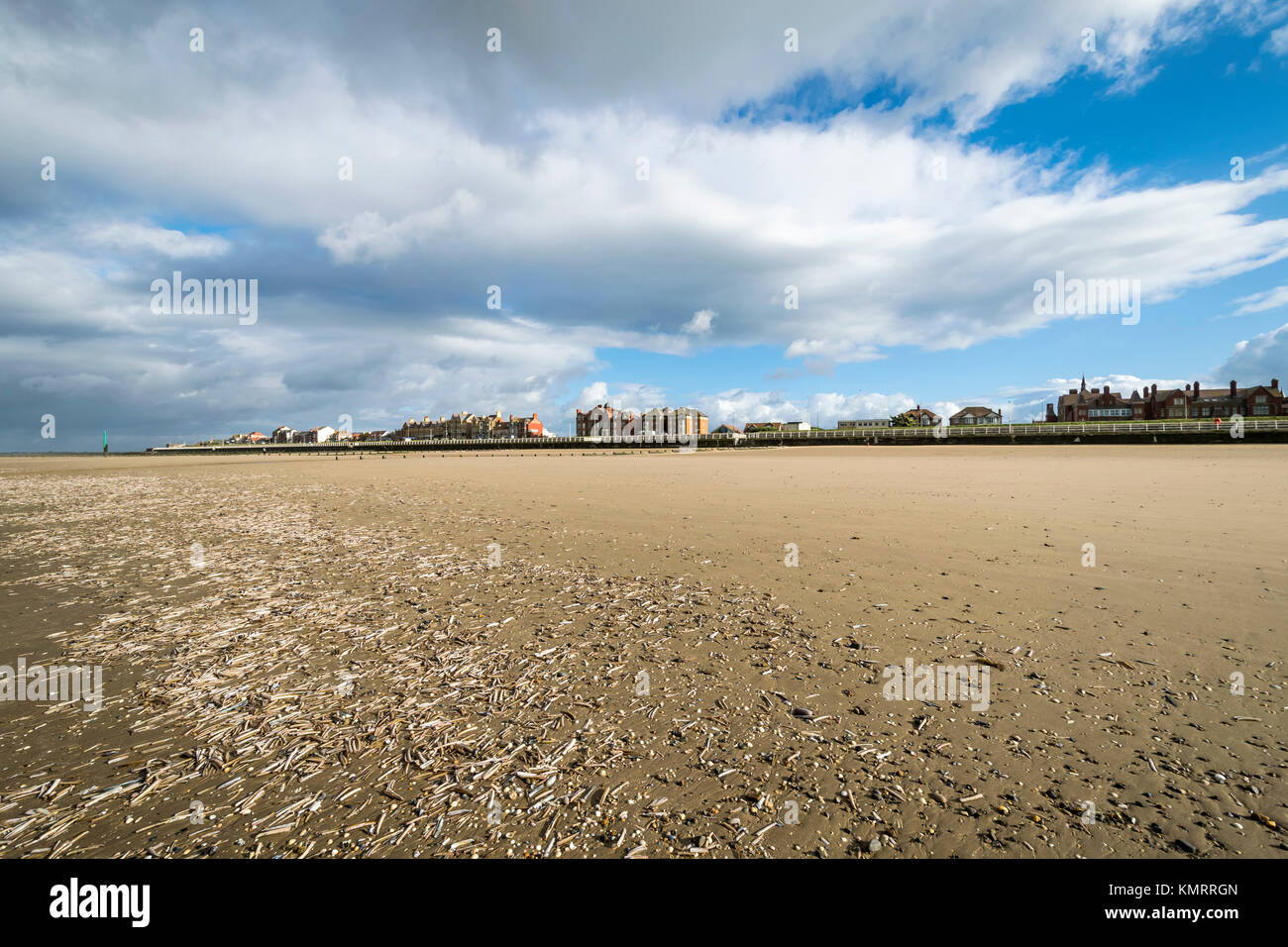Rhyl beach on the North Wales Coast Stock Photo - Alamy