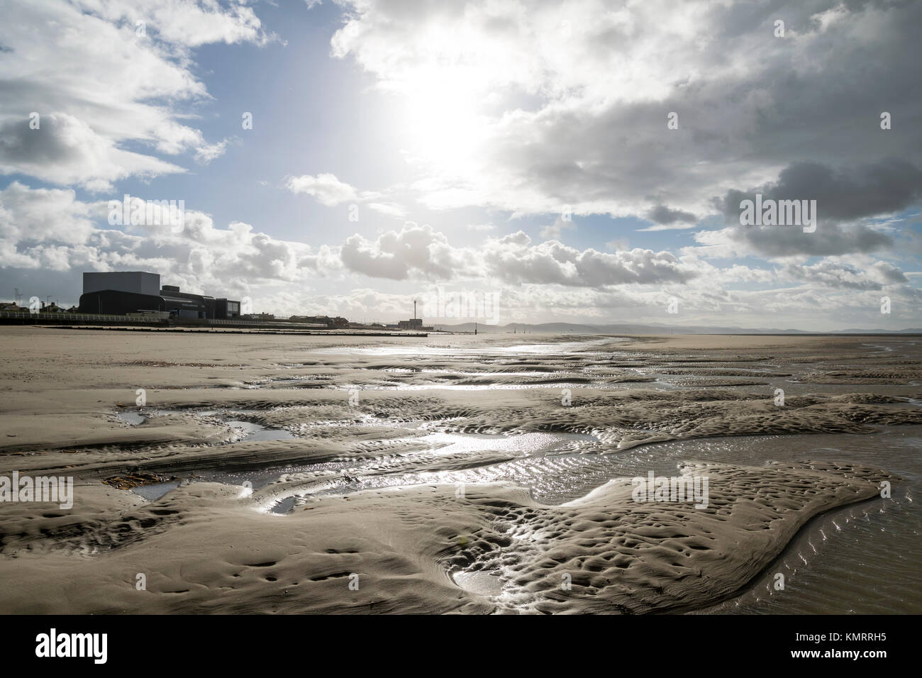 Rhyl beach on the North Wales Coast Stock Photo - Alamy