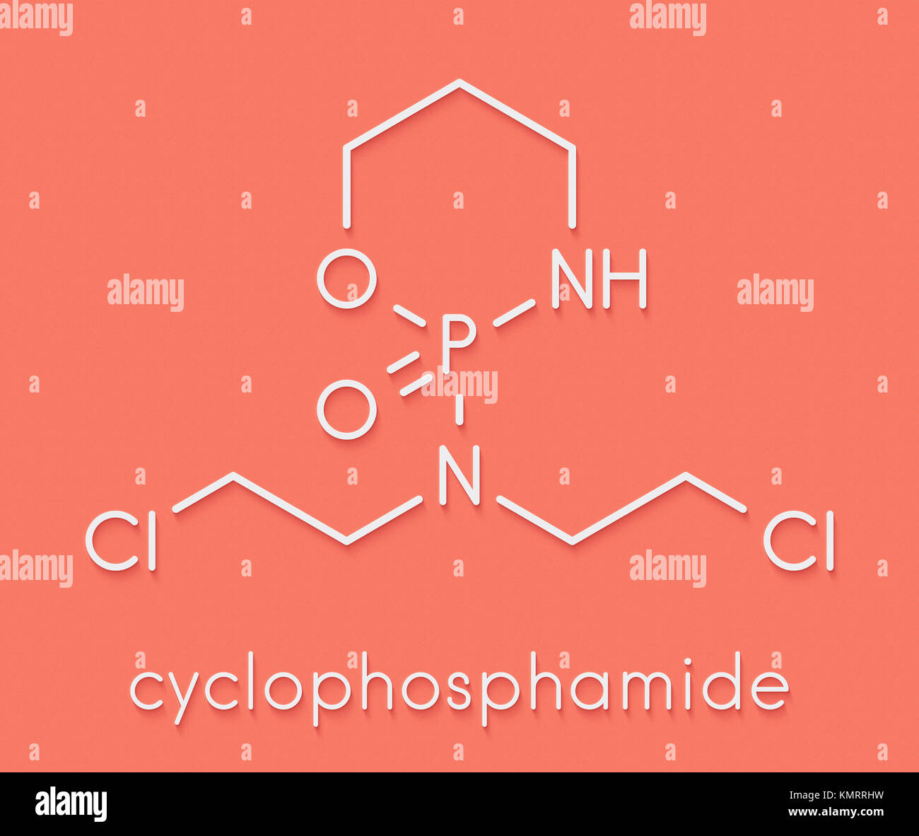 Cyclophosphamide cancer chemotherapy drug molecule. Belongs to nitrogen ...
