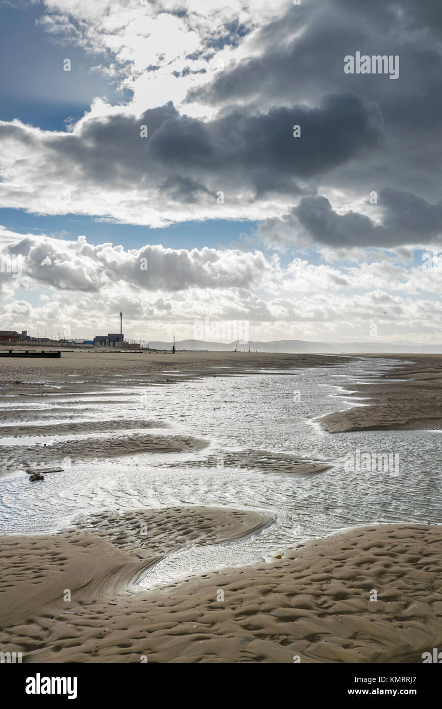 Rhyl beach on the North Wales Coast Stock Photo - Alamy