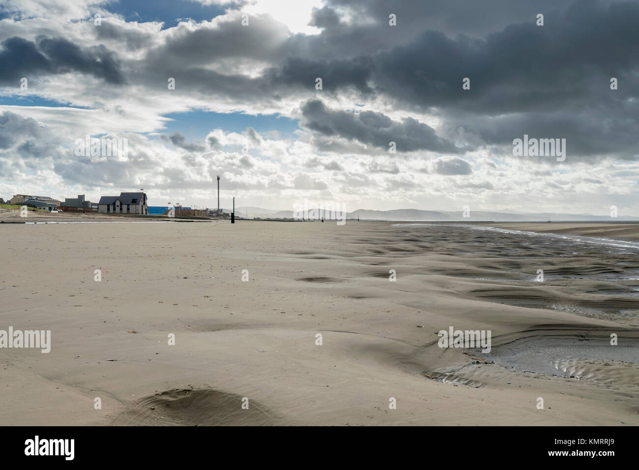Rhyl beach on the North Wales Coast Stock Photo - Alamy