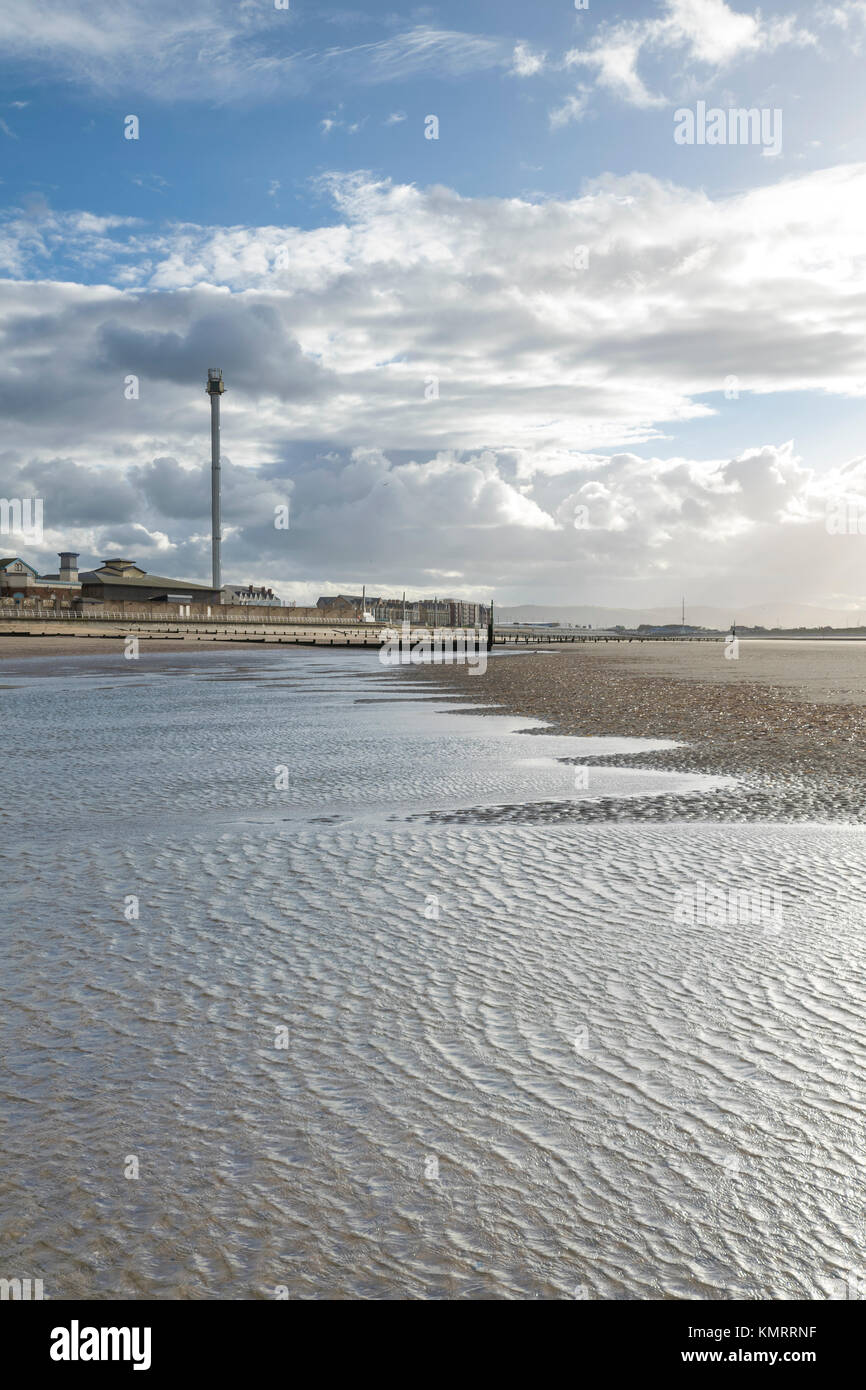 Rhyl beach on the North Wales Coast Stock Photo - Alamy
