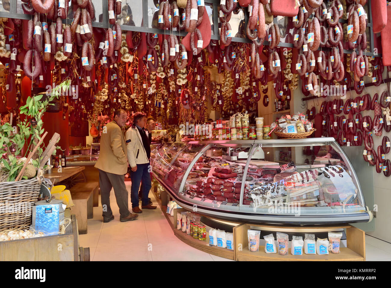 Inside delicatessen, Miran on Evripidou Street central Athens, serving ...