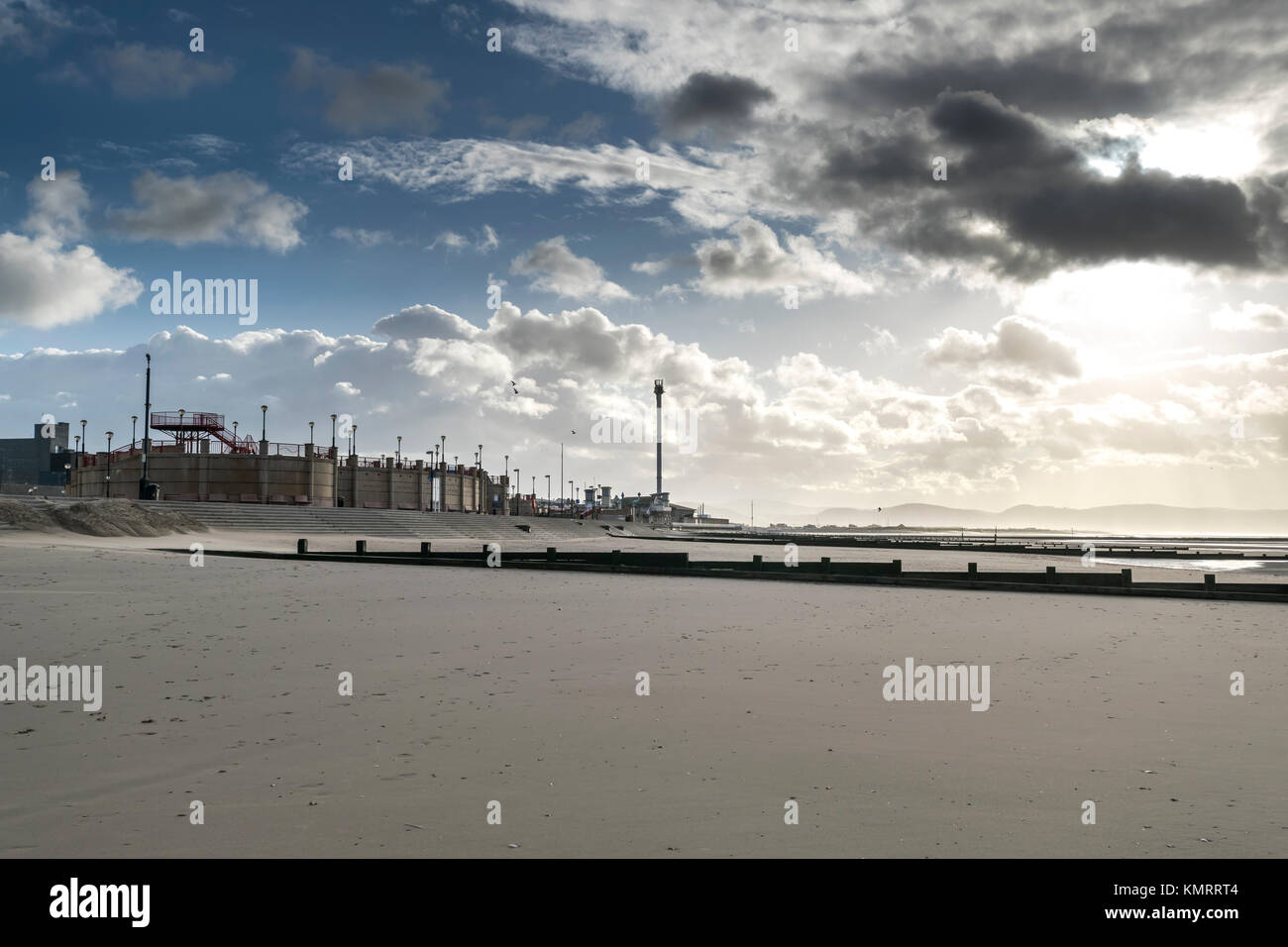 Rhyl beach on the North Wales coast Stock Photo - Alamy
