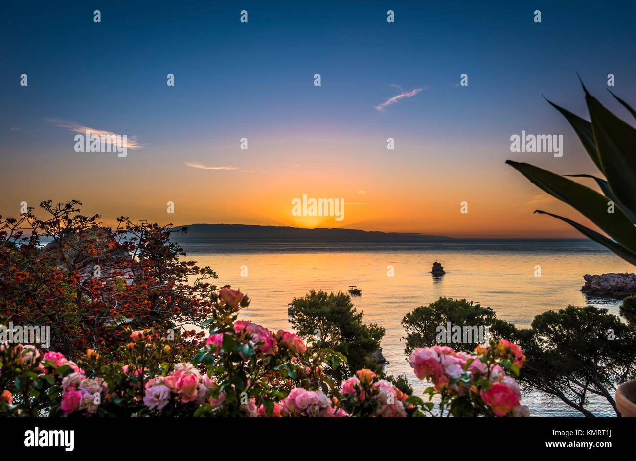 Sunrise above the Mediterranean sea Stock Photo - Alamy