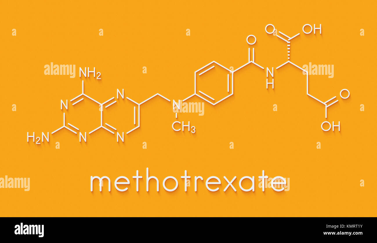 Methotrexate cancer chemotherapy and immunosuppressive drug molecule ...