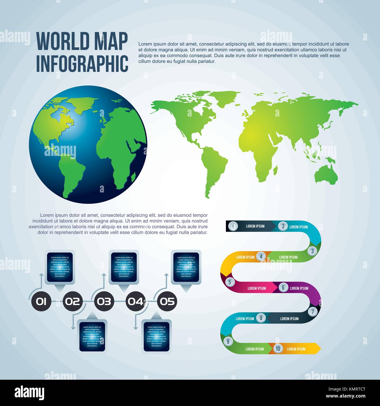 world map infographic chart population Stock Vector Image & Art - Alamy